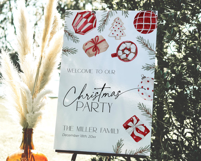 Christmas Party Welcome Sign – KleinArt Design